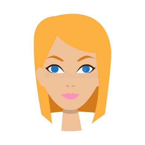 Icône De Fille Avatar De Femme Icône De Visage Type De Dessin Animé