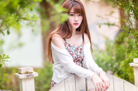 Download Depth Of Field Brunette Long Hair Model Woman Asian Hd