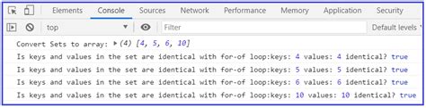 javascript set data structure with examples dot net
