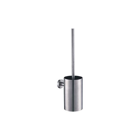 Inox Brushed Stainless Steel Wall Mounted Toilet Brush Holder Tap