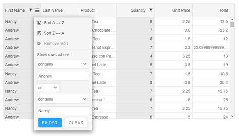github htmlelements smart grid grid web component grid custom