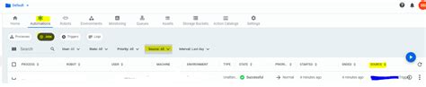 tell if robot was triggered on schedule by orchestrator or not