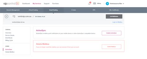 enabling and using activesync ventraip australia