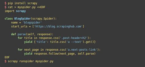 web scraping with python and scrapy