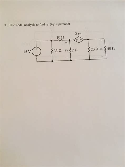 solved use nodal analysis to find v 0 try supernode