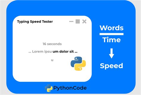 how to make a typing speed tester with tkinter in python python code