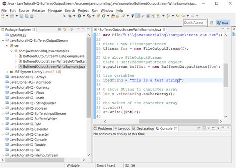 java lang bufferedoutputstream write int b example output java