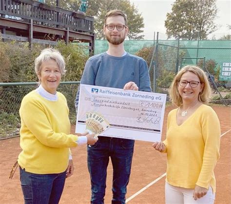 1 100 Euro Spende Nach Benefiz Café Beim Tc Zorneding Rekordergebnis