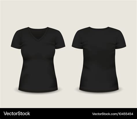 390 Black T Shirt Template Front And Back Vector Zip File