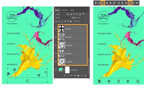 align objects in a design adobe photoshop tutorials