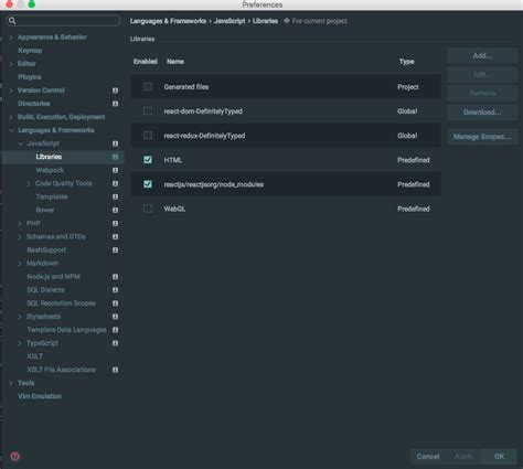 react import are not resolved in webstrom and intellij 2016 2 ides