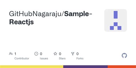 github githubnagaraju sample reactjs