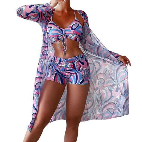 High Waist Bikinis 2024 Sexy 3pcs Bikini Set Cover Swimsuit Ladies Long