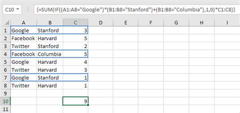 sum with or criteria in excel easy spreadsheet tutorial