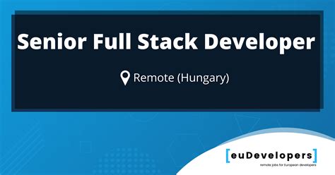 senior full stack developer eudevelopers