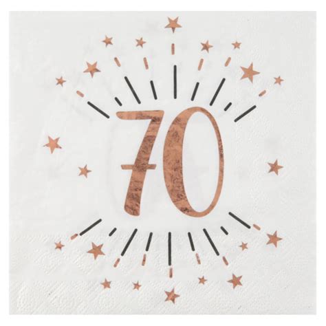 70th Birthday Party Rose Gold 70th Birthday Tableware 70th Etsy Uk