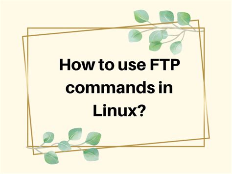 how to use the ftp command in linux linuxfordevices