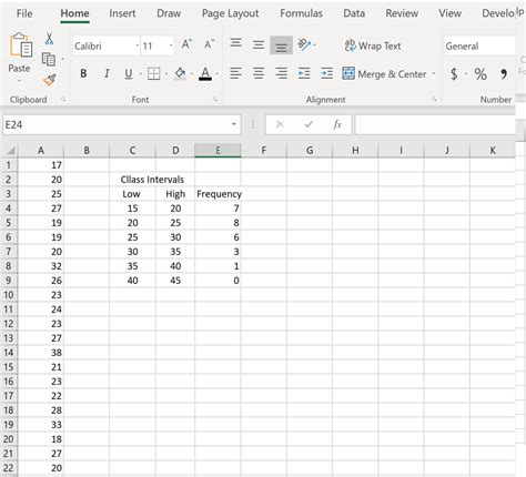 Frequency Distribution Chart Excel Chartcentral