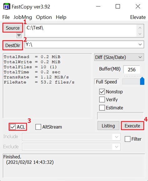 how do i migrate files and their domain acl privilege settings from a