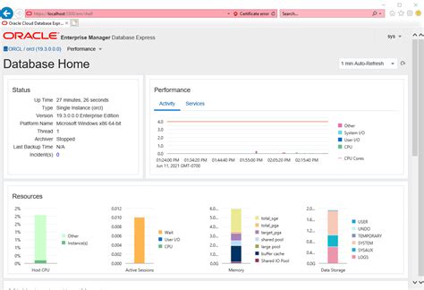installing oracle 19c on windows server 2019
