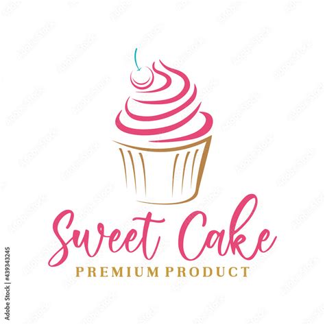 Sweet Cake Logo Cake Shop Logo Design Vector Stock Vector Adobe Stock