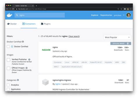 how to use the nginx docker official image docker dockers react