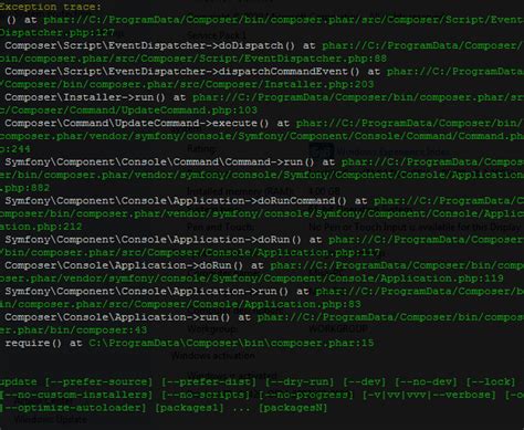 composer update not working stack overflow