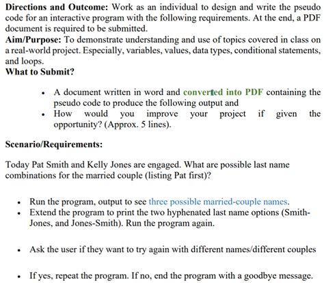solved directions and outcome work as an individual to d