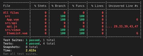 [solved] how to make test coverage show all vue files in vue cli 3