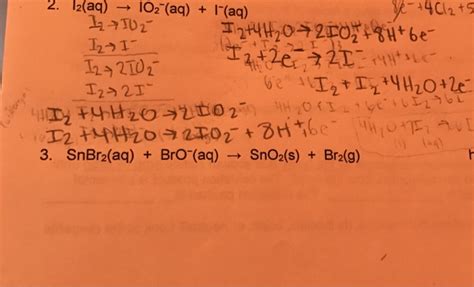 Solved Balance The Following Reactions Using The Half