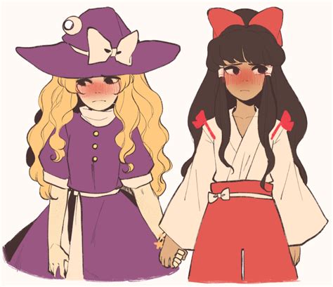 Hakurei Reimu Kirisame Marisa Hakurei Reimu And Kirisame Marisa