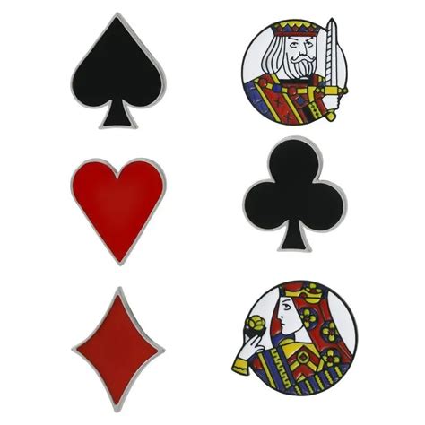 ♥creative Playing Cards Red Heart Spades Enamel Brooch Cute Cartoon