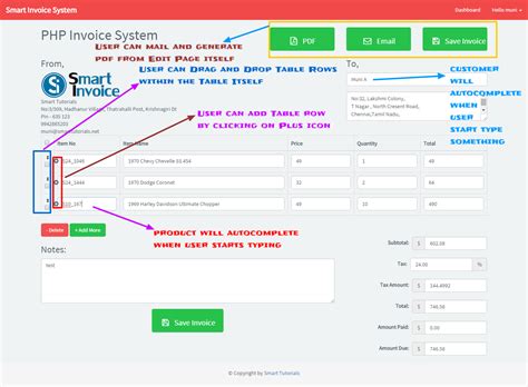 invoice script php