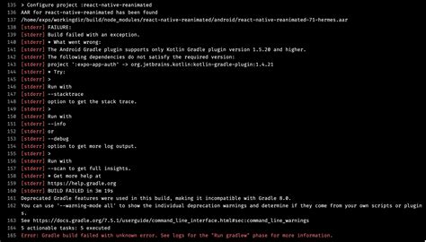 react native eas build fails on expo sdk47 and sdk48 stack overflow
