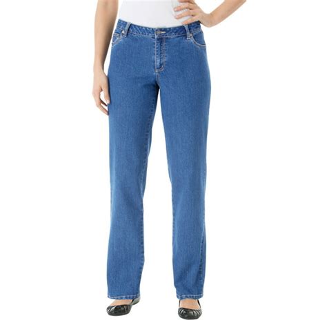Woman Within Woman Within Womens Plus Size Tall Straight Leg Stretch