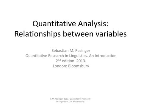 Ppt Quantitative Analysis Relationships Between Variables Powerpoint