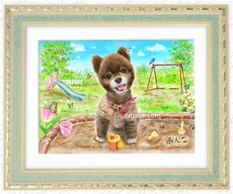 ペット似顔絵 額入り