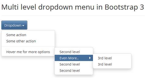 sheetal web tutorials multi level dropdown menu bs3 tutorial menu