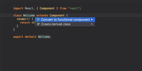 webstorm 2018 2 extract react component integration with ‘ng add