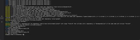getting error while debugging the react native app on an android device