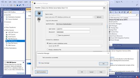 populate azure synapse analytics from azure sql databases using ssis