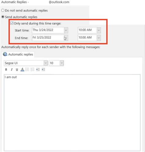 How To Set Up Outlook Automatic Reply Myexcelonline