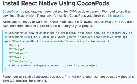 reactjs how to integrate react native to existing ios