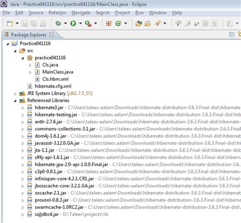 java geting entity class not found error while mapping classes to