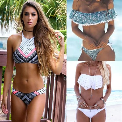Tcbsg Bikinis 2017 Sexy Swimwear Women Swimsuit Push Up Brazilian