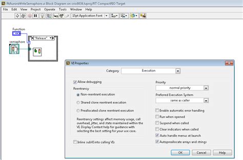 solved realtime semaphores and subvi s ni community