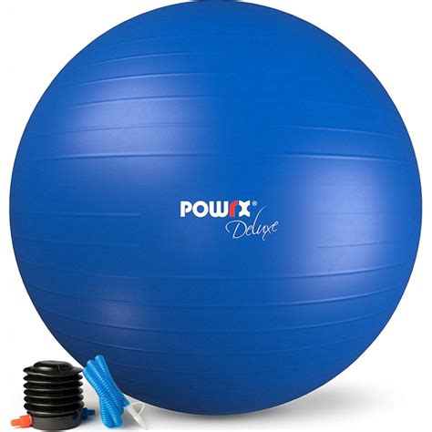 Ballon De Gym Bleu Gris Orange Rose Violet Powrx 55 Cm 65 Cm 75 Cm 85