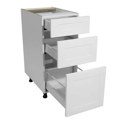 Base Cabinet 3 Drawers Shaker White 15 X 34 3 4 X 24 From