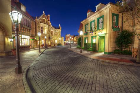 Usa Disneyland Parks Houses California Anaheim Hdr Design Night