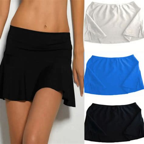 Women Skirted Swim Bikini Bottoms Boardshort Swimwear Swimsuit Beach